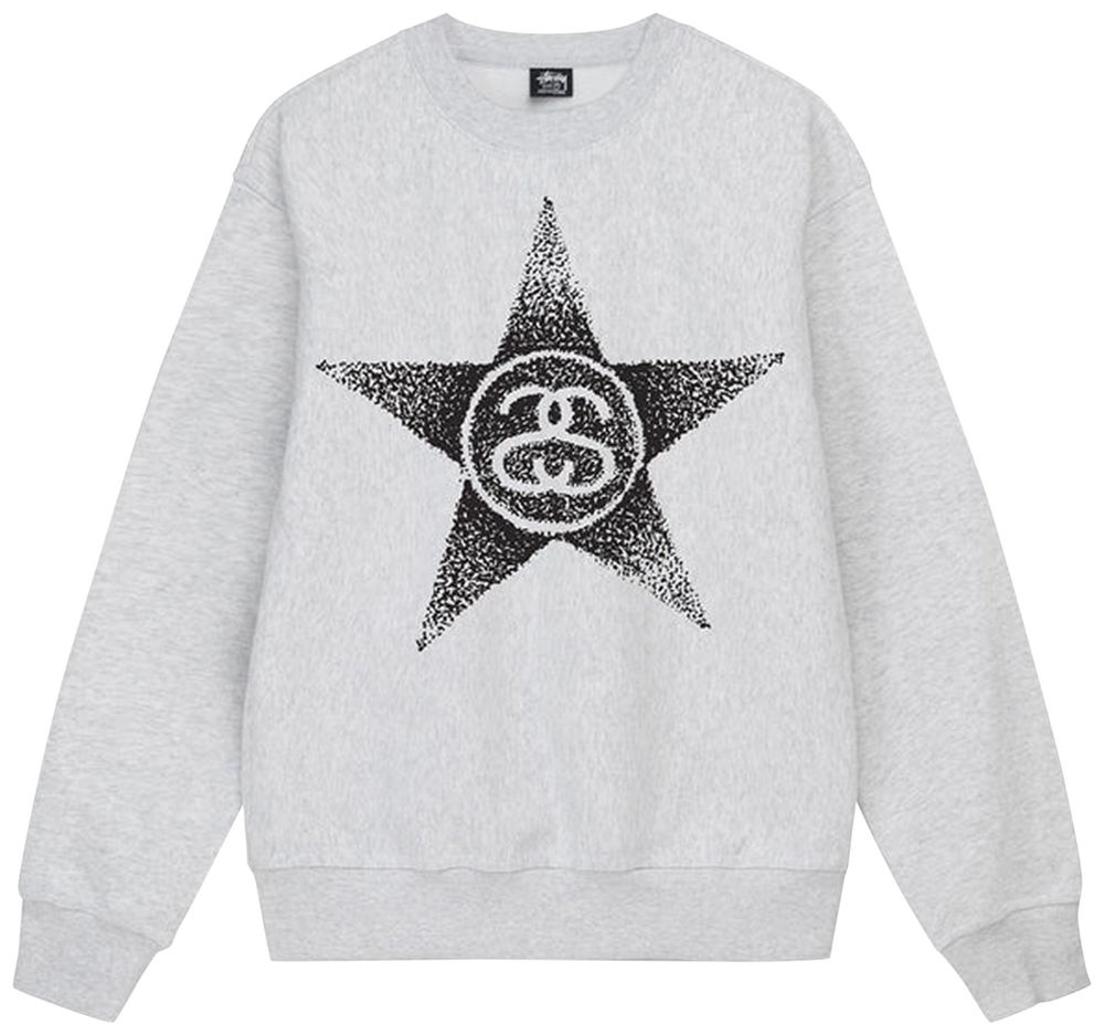 Buy Stussy Stars Crew 'Ash Heather' - 1914887 ASH | GOAT