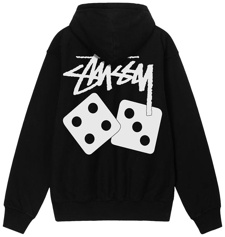 Buy Stussy Dice Pigment Dyed Hoodie 'Black' - 1924883 BLAC | GOAT