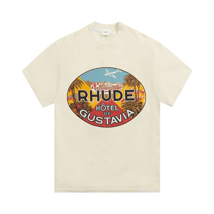Buy Rhude Hotel De Gustavia T-Shirt 'Vintage White' - SS23TT29837611 | GOAT