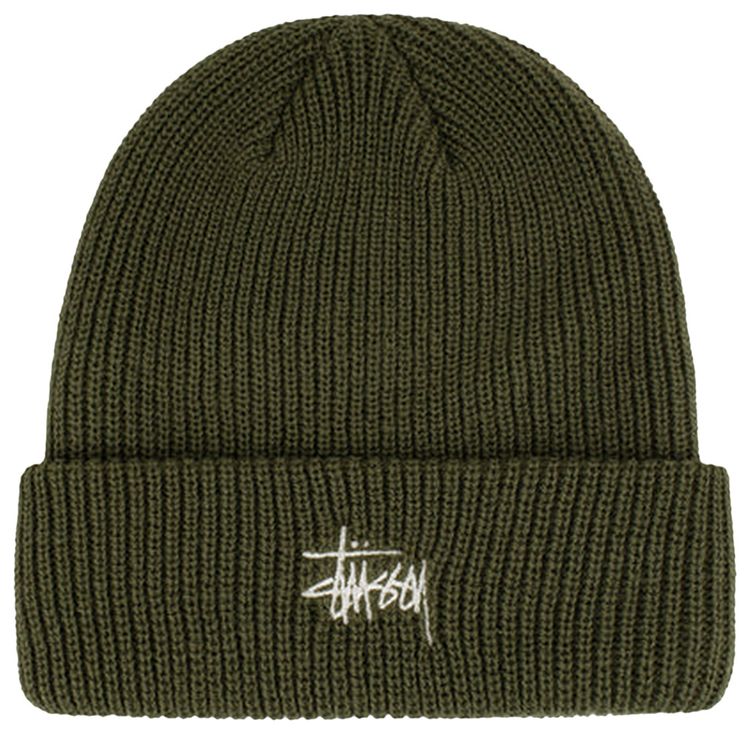 Buy Stussy Basic Cuff Beanie 'Olive' - 1321019 OLIV | GOAT