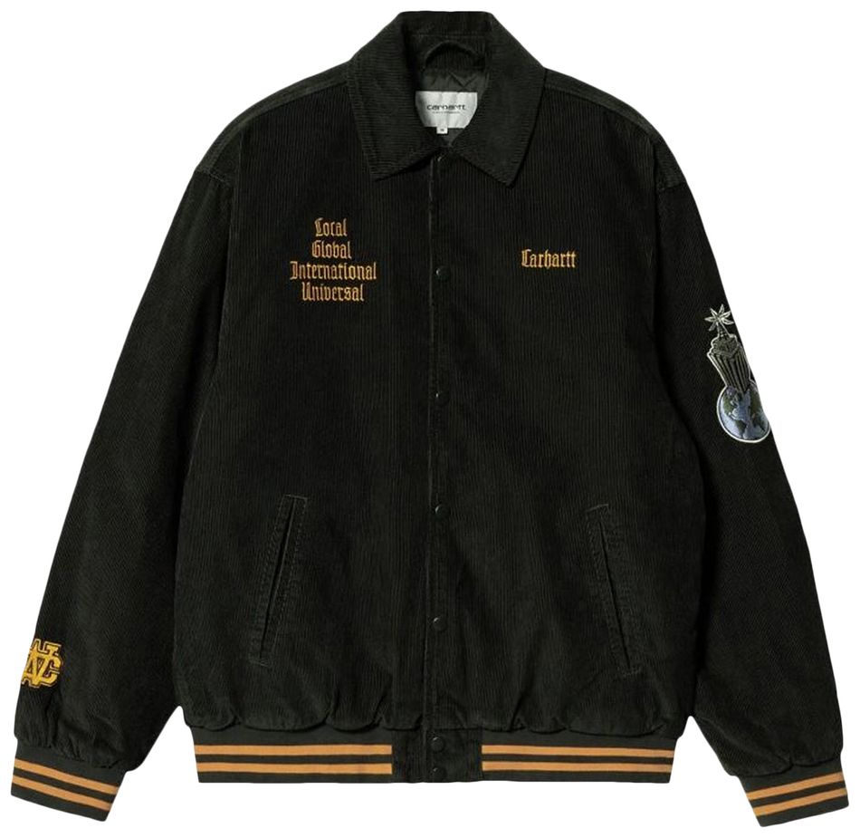 Buy Carhartt WIP Letterman Jacket 'Dark Cedar/Ochre' - I030819 DARK | GOAT