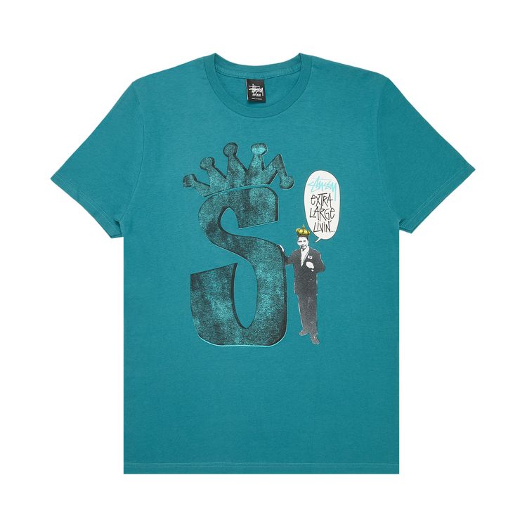 Buy Stussy S Crown Livin' Tee 'Teal' - 1903168 TEAL | GOAT