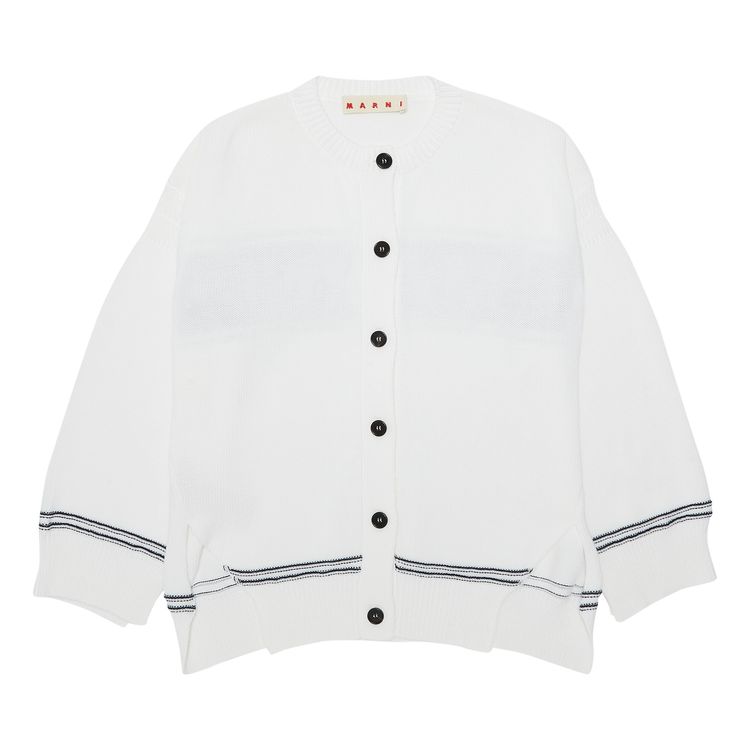 Buy Marni Logo Cardigan 'Lily White' - CDMD0309Q0 UFC400 00W01 | GOAT