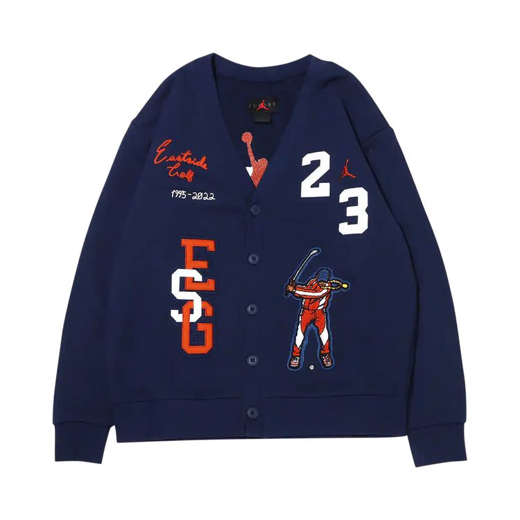 Buy Air Jordan x Eastside Golf Cardigan 'Midnight Navy/White/Burnt ...