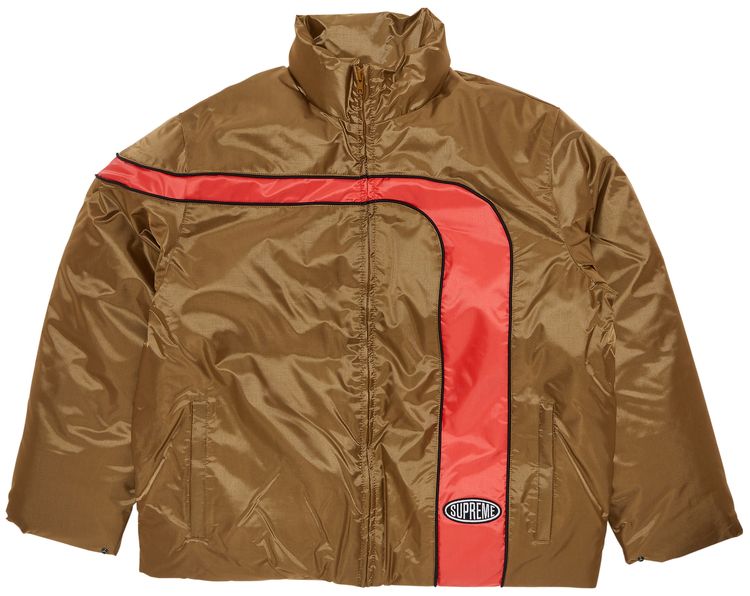 Buy Supreme Stripe Puffer Jacket 'Mustard' - SS23J26 MUSTARD | GOAT