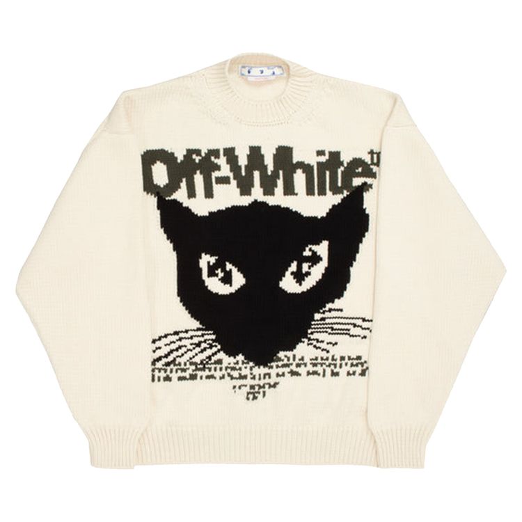 Buy Off-White Cat Chunky Crewneck 'Off White/Black ...