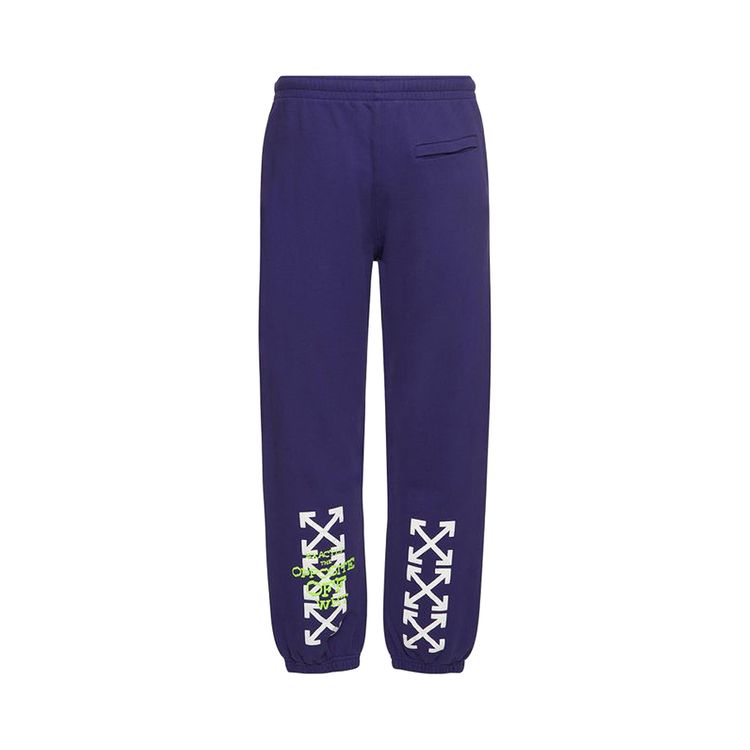 Buy Off-White Opposite Arrow Slim Sweatpants 'Purple/Lime ...