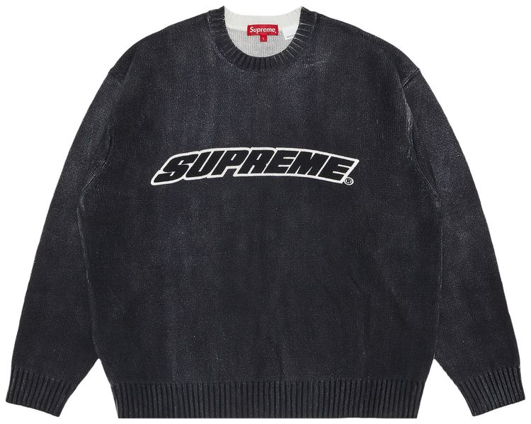 Buy Supreme Printed Washed Sweater 'Black' - SS23SK9 BLACK | GOAT