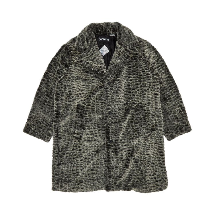 Buy Supreme Croc Faux Fur Overcoat 'Black' - SS23J64 BLACK | GOAT