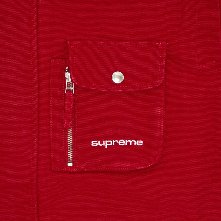 Buy Supreme Canvas Clip Jacket 'Red' - SS23J31 RED | GOAT
