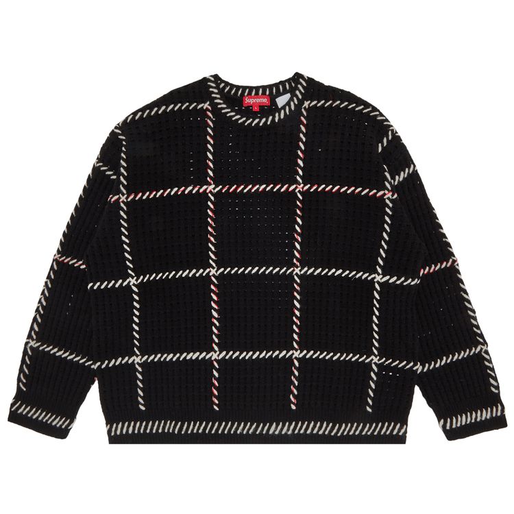 Buy Supreme Quilt Stitch Sweater 'Black' - SS23SK14 BLACK | GOAT