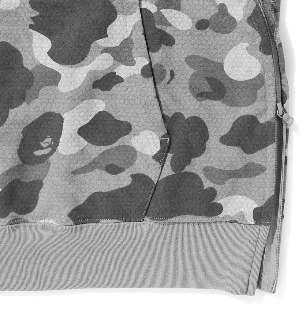 Buy BAPE Honeycomb Camo Shark Full Zip Hoodie 'Grey' - 1J30 115 009 ...