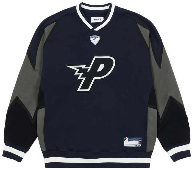 Buy Palace Bolt Crew 'Grey/Black' - P21CS013 | GOAT