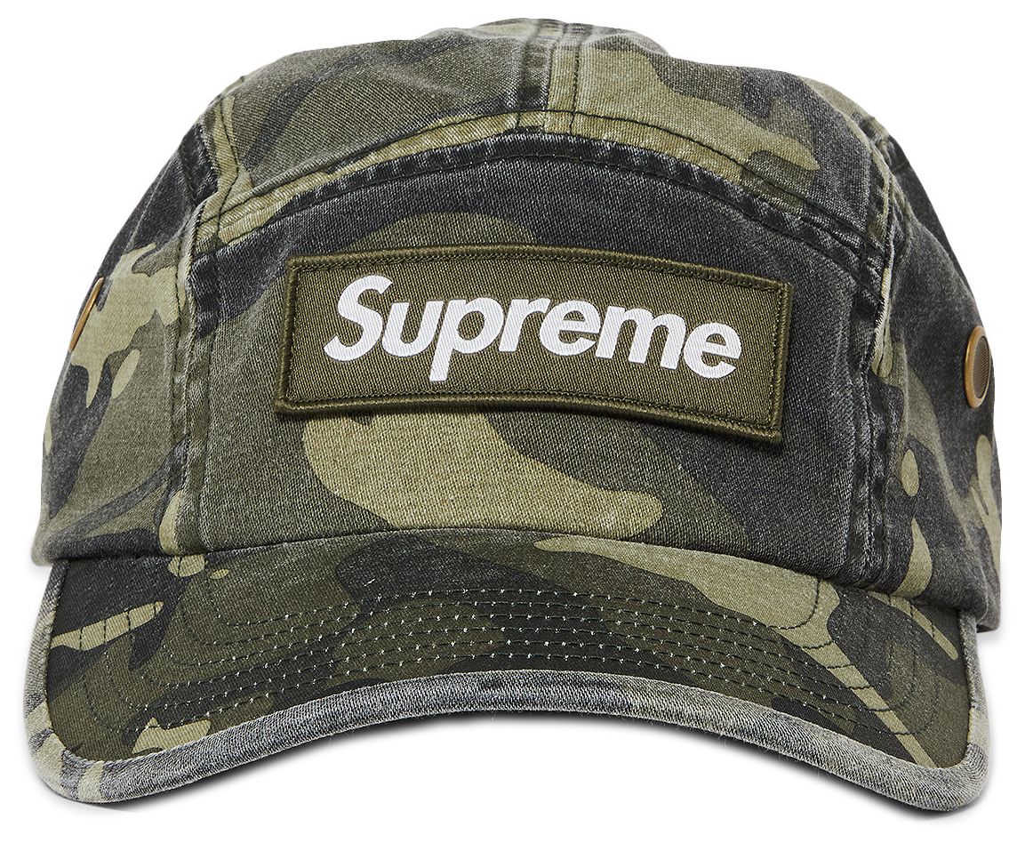 Buy Supreme Military Camp Cap 'Olive Camo' - SS23H77 OLIVE CAMO | GOAT