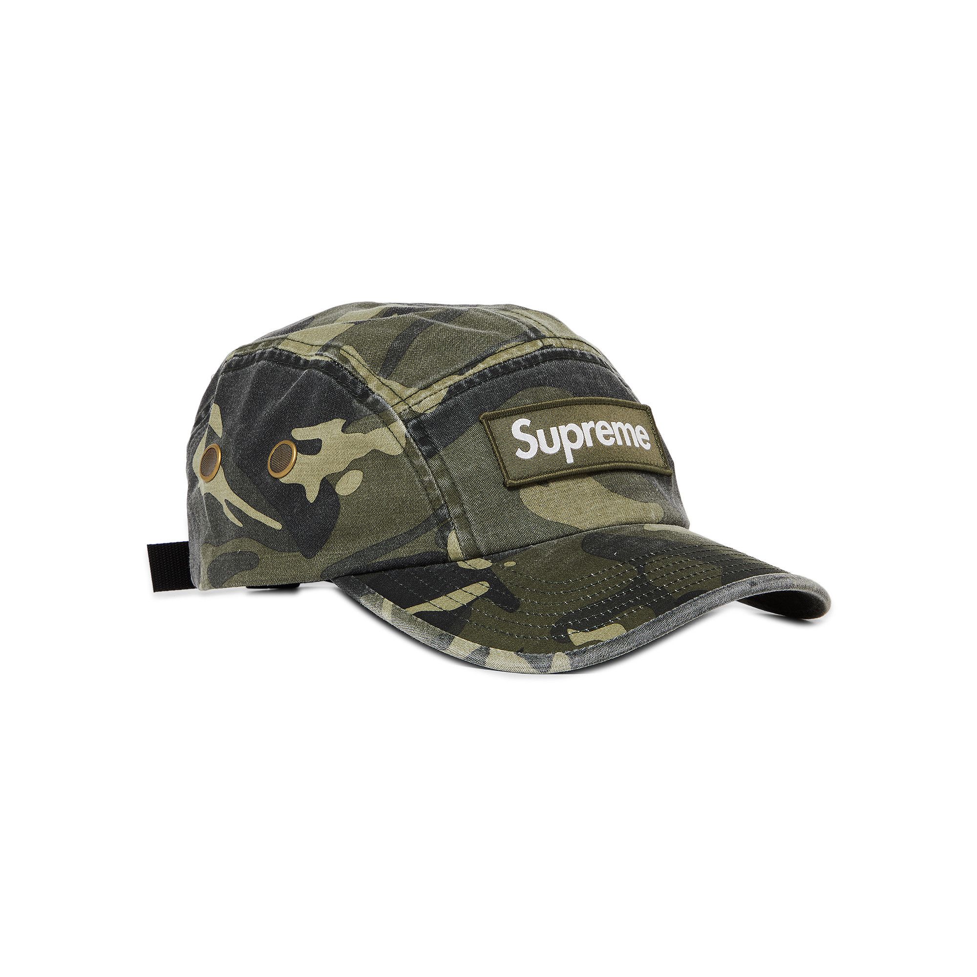 Buy Supreme Military Camp Cap 'Olive Camo' - SS23H77 OLIVE CAMO | GOAT