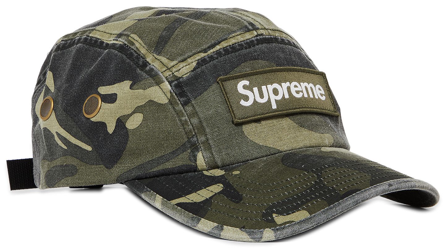 Buy Supreme Military Camp Cap 'Olive Camo' - SS23H77 OLIVE CAMO | GOAT