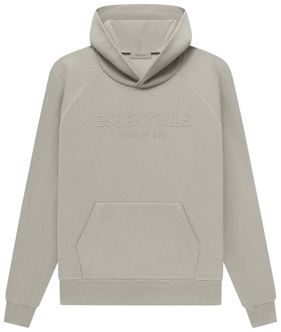 Buy Fear of God Essentials Waffle Raglan Hoodie 'Seal' - 192BT224023F | GOAT