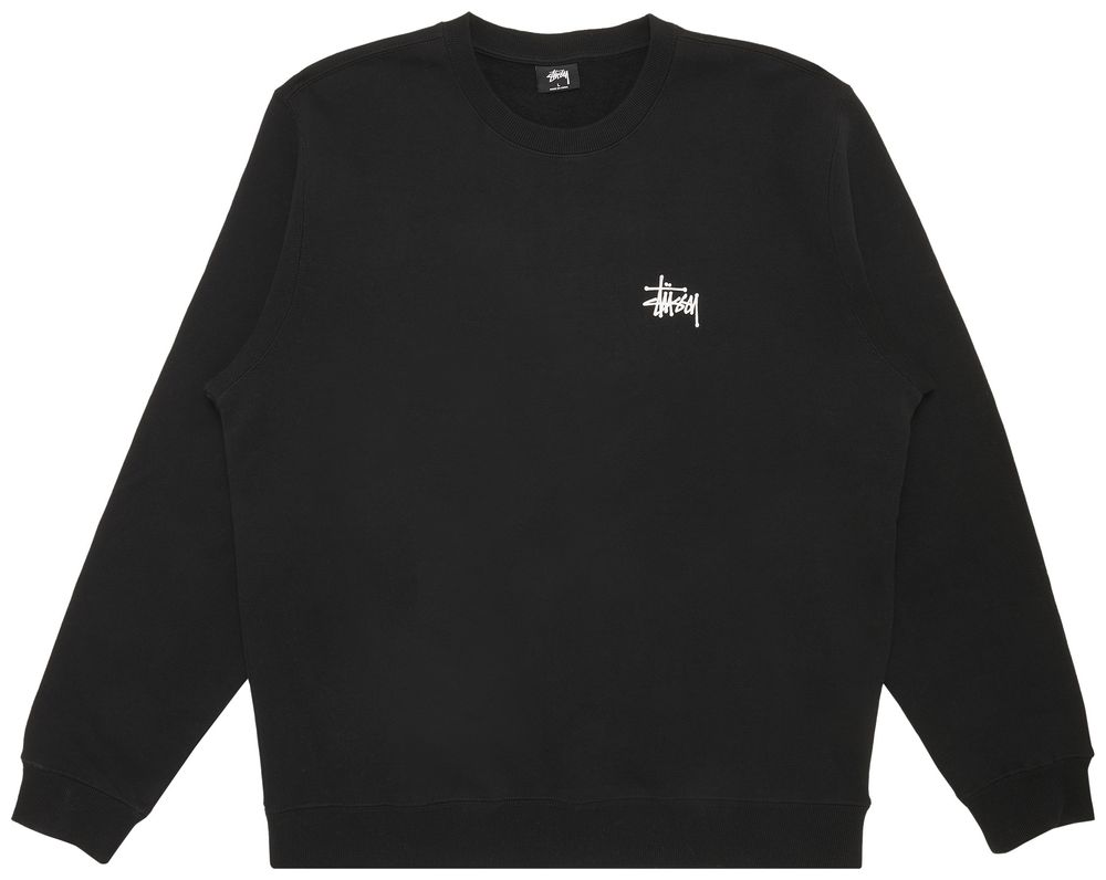 Buy Stussy Basic Logo Crewneck Blackwhite 1913891 Blac Goat