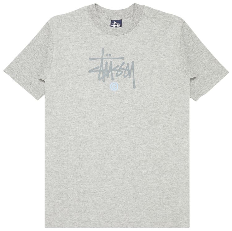 Buy Stussy Kids Made In USA Basic Logo Tee 'Grey Heather' - 0535 100000103MIUB GREY | GOAT