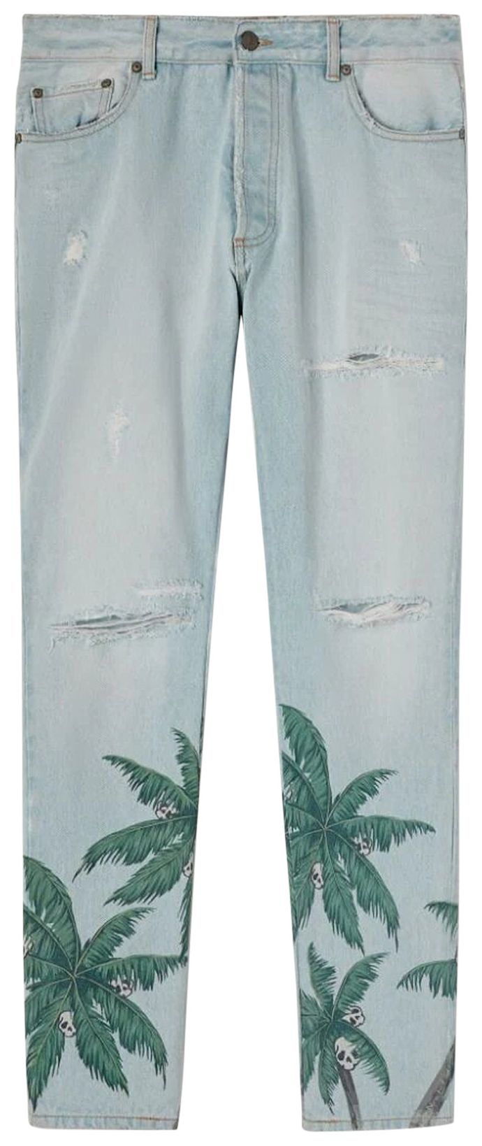 Buy Palm Angels Light Wash Palms Reg 5 Pocket Jean 'Light Blue ...