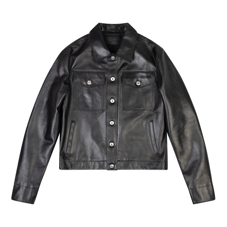 Buy Lanvin Essential Leather Jacket 'Black' - RM JA0203 L034 P23 10 | GOAT