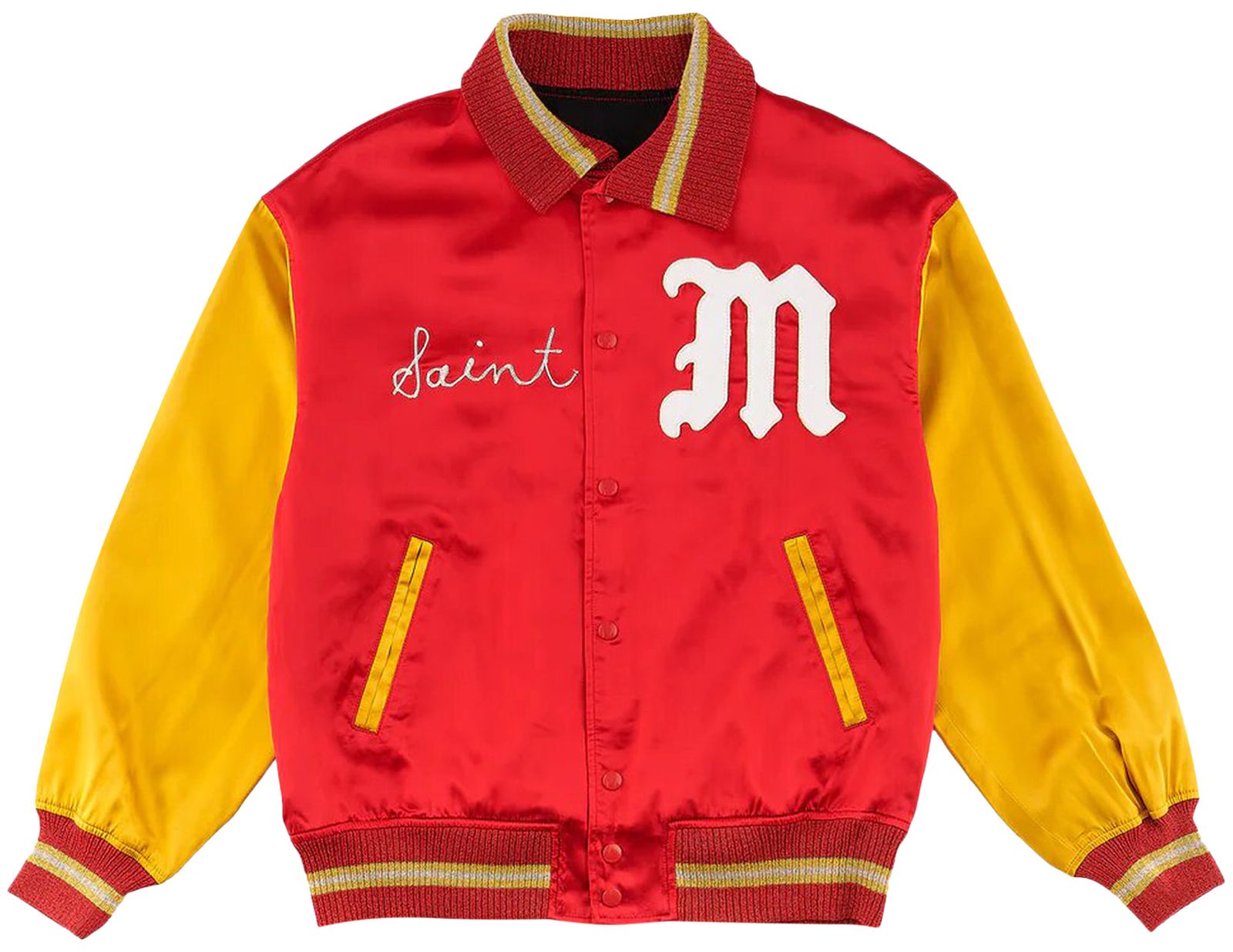 Buy SAINT Mxxxxxx Saint Varsity Jacket 'Red' - SM S23 0000 068 | GOAT