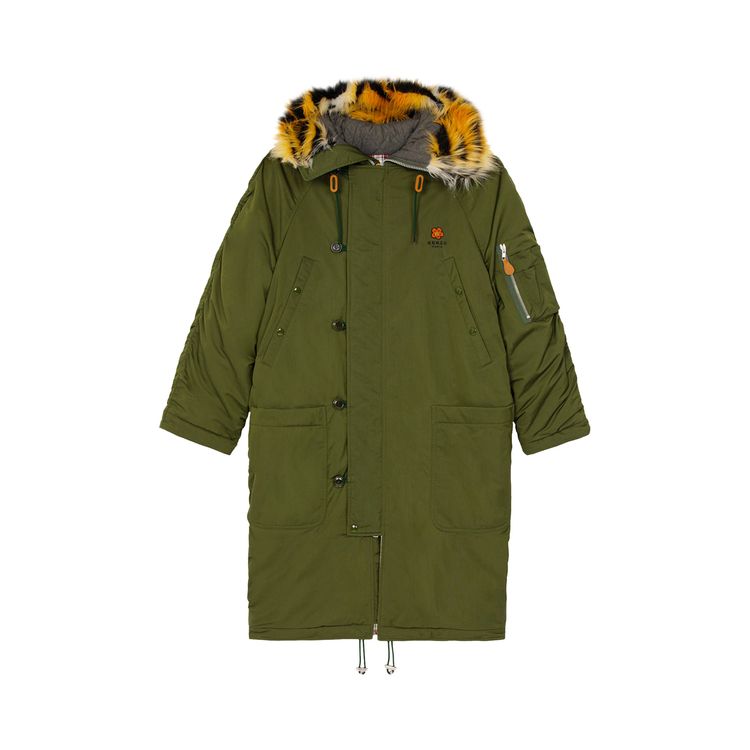 Buy Kenzo Long Winter Parka 'Dark Khaki' - FC65OU1229OC 51 | GOAT