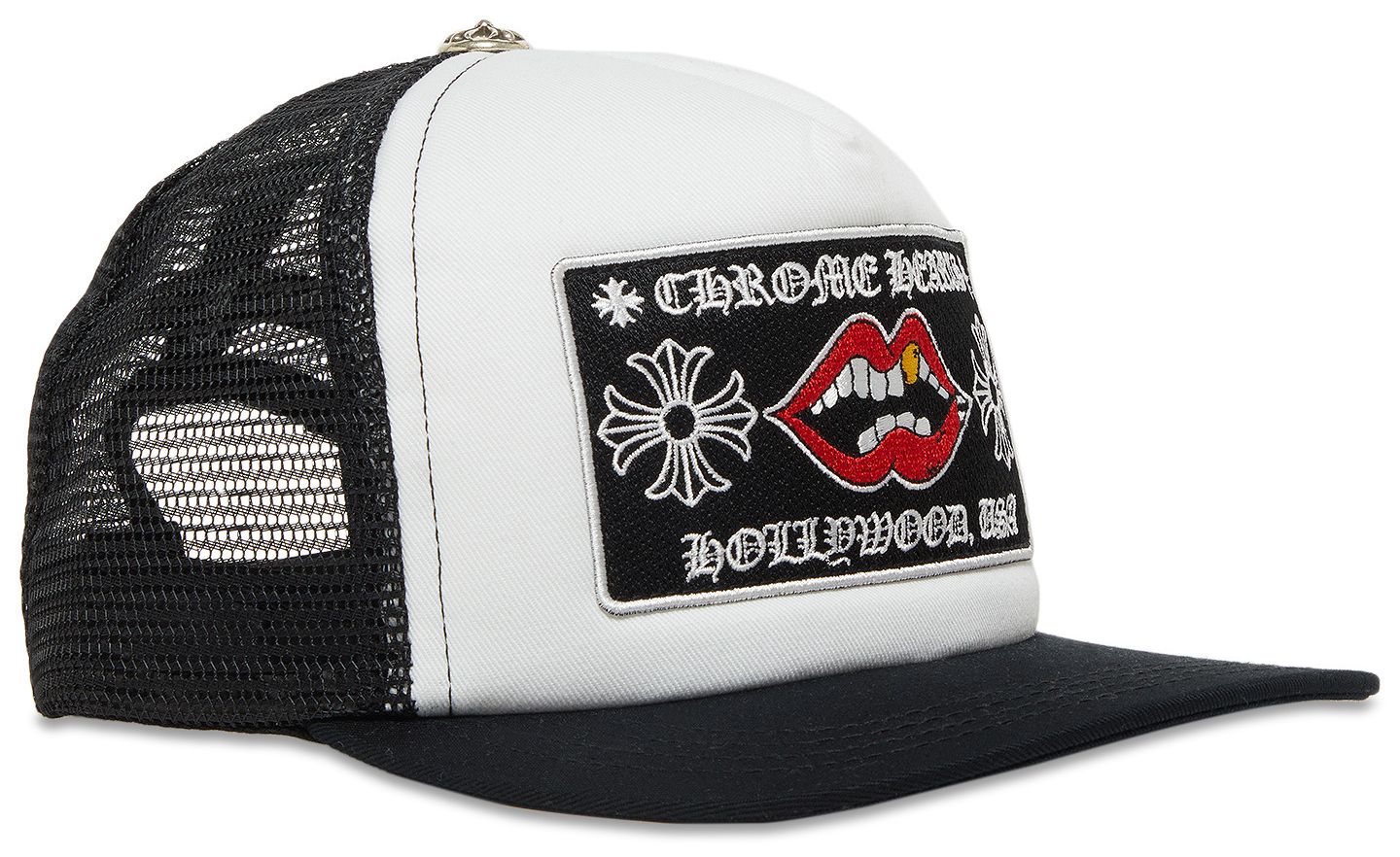 Buy Chrome Hearts Chomper Hollywood Trucker Hat 'Black/White' - 1383 ...