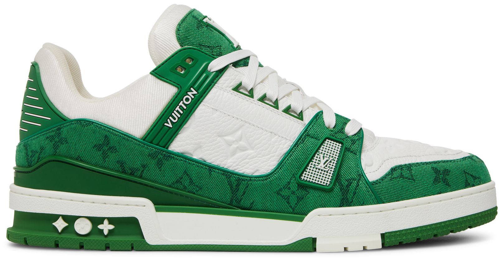 Buy Louis Vuitton Trainer 'Green Monogram Denim' - 1A9JHV | GOAT