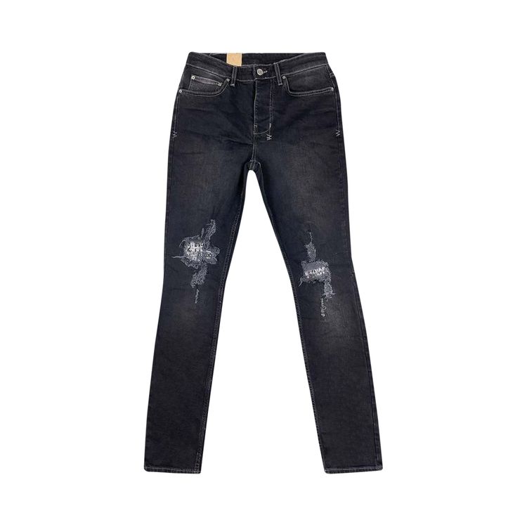 Buy Ksubi Chitch Leopard Patch Krow Jeans 'Black' - 5000007234 | GOAT