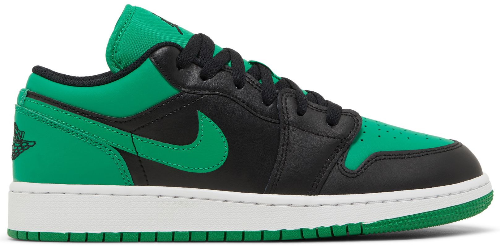 Buy Air Jordan 1 Low GS 'Black Lucky Green' - 553560 065 | GOAT