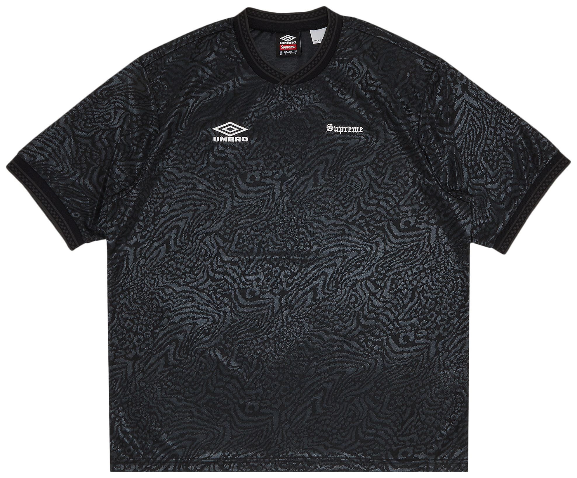 Buy Supreme x Umbro Jacquard Animal Print Soccer Jersey 'Black ...