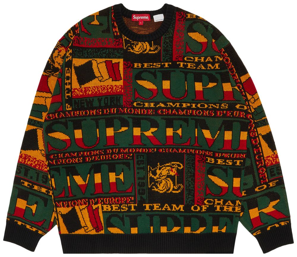 Buy Supreme Scarf Sweater 'Black' - SS23SK20 BLACK | GOAT