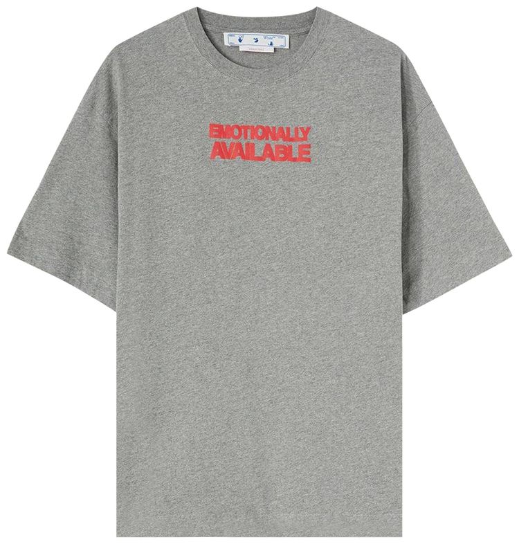 Buy Off White Sloagn Print T Shirt Grey Omaa120f22jer0060825 Goat