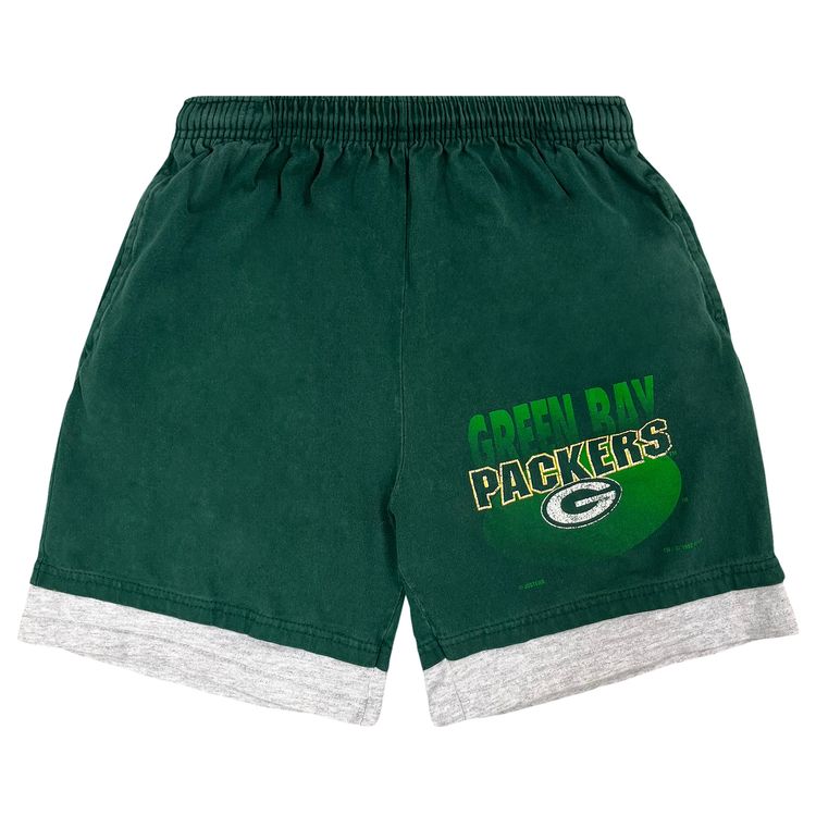 Buy Vintage Green Bay Packers Double-Layer Shorts 'Green ...