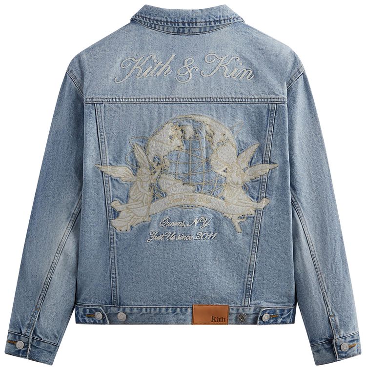 Buy Kith Embroidered Centre Denim Jacket 'Light Indigo' - KHM010246 415 ...