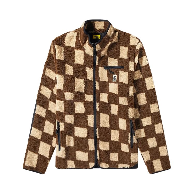 Buy Market Chess Club Jacquard Sherpa Jacket 'Brown' - 389000056 BROW ...