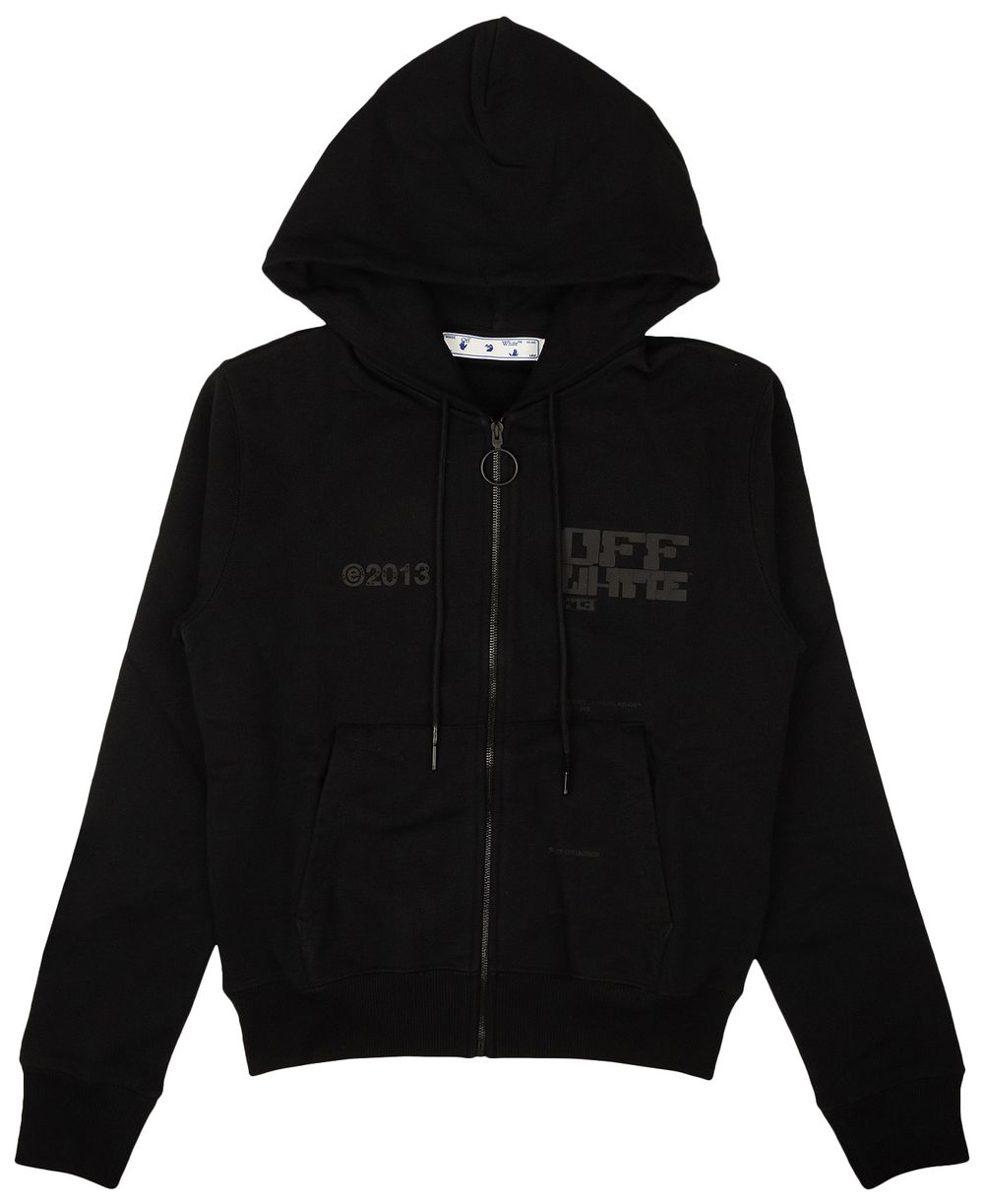 Buy Off-White Tech Marker Slim Zip Hoodie 'Black ...