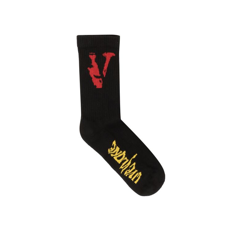 Buy Vlone Mirage Ribbed Socks 'Black' - 1020 1000005MRS BLAC | GOAT