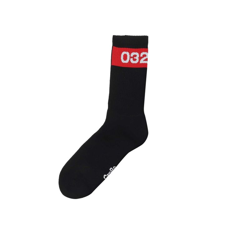 Buy 032C Tape Socks 'Black' - SS23 A 1010 BLAC | GOAT