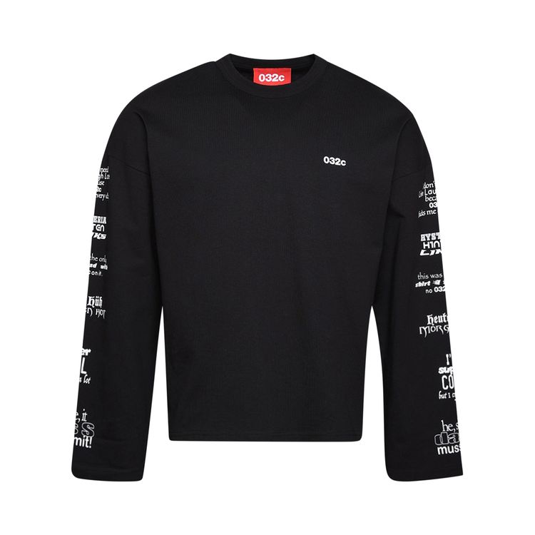 Buy 032C Content Supersize Long-Sleeve 'Black' - SS23 C 1050 BLAC | GOAT
