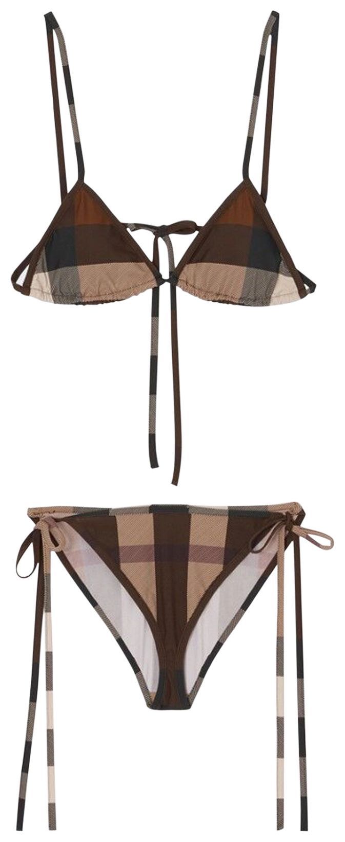 Buy Burberry Triangle Bikini Set 'Birch Brown' - 8069988 | GOAT