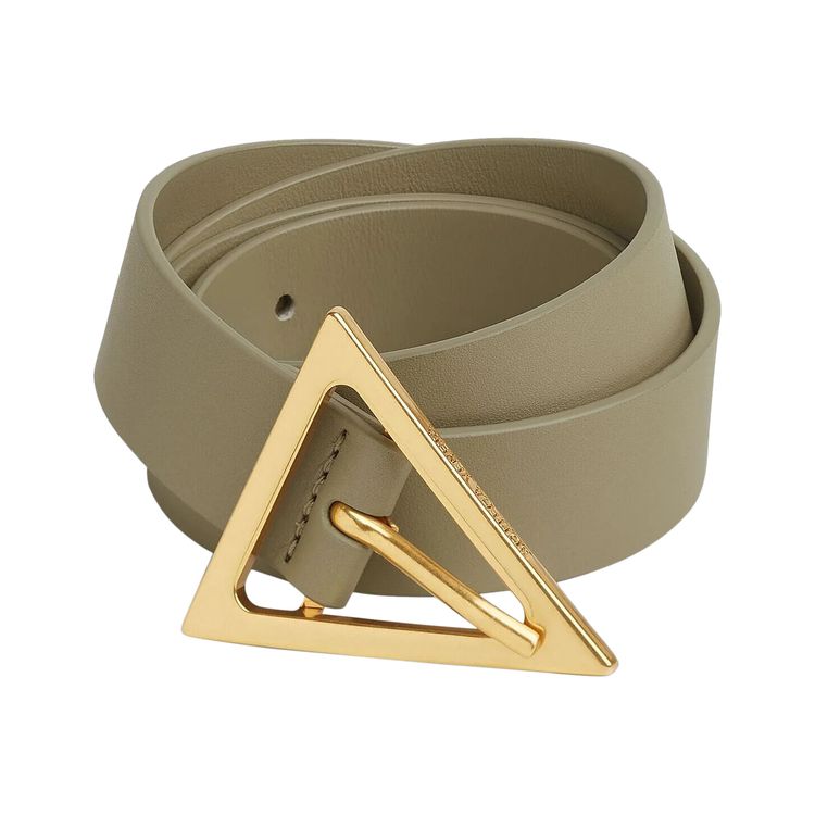 Buy Bottega Veneta Triangular Buckle Belt 'Taupe/Gold' - 609275 VMAU1 ...