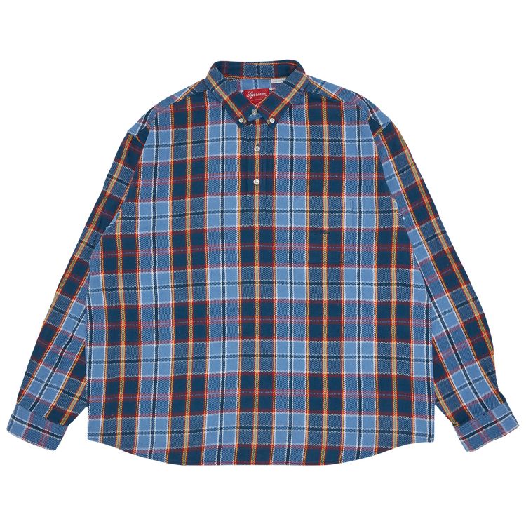 Buy Supreme Pullover Plaid Flannel Shirt 'Blue' - SS23S14 BLUE | GOAT