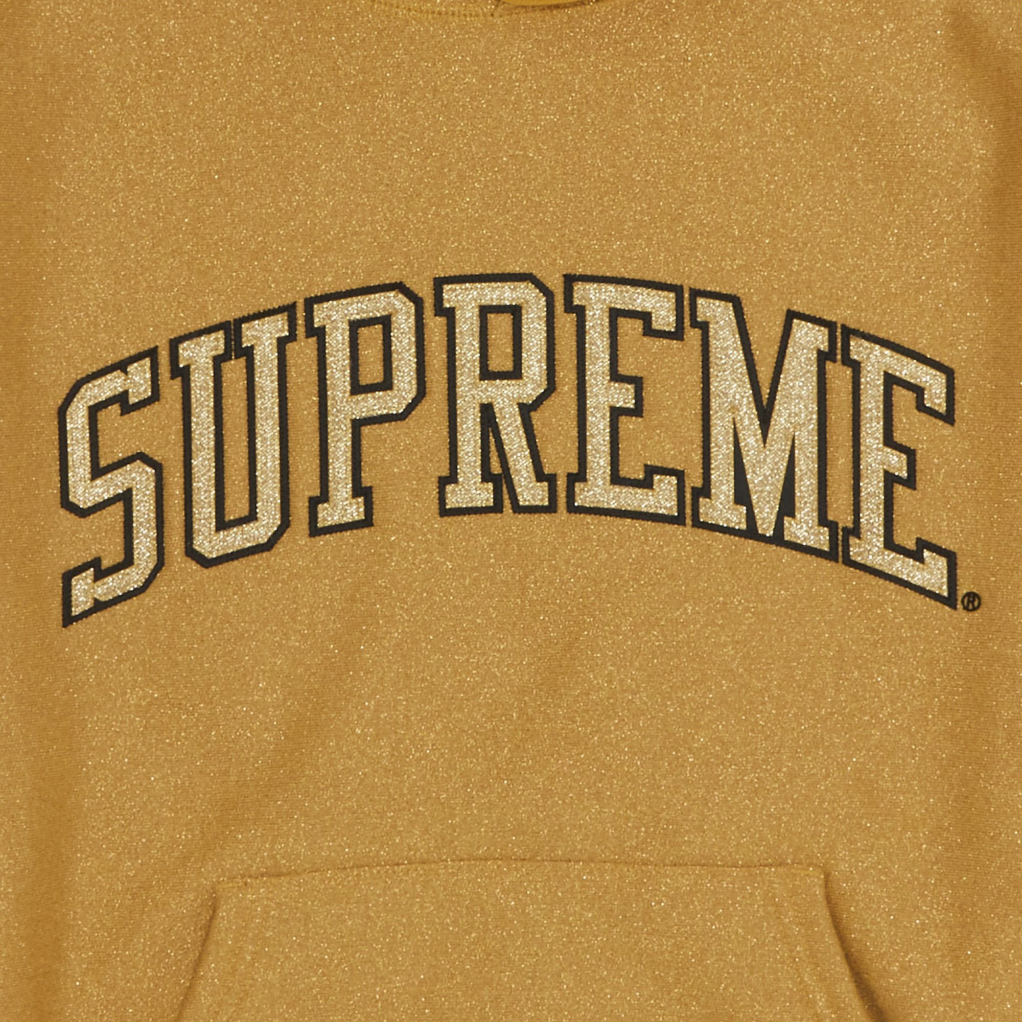 Buy Supreme Glitter Arc Hooded Sweatshirt 'Gold' - SS23SW6 GOLD | GOAT