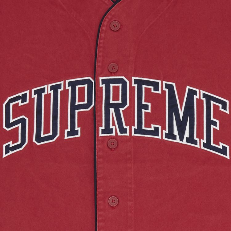 Buy Supreme x Timberland Baseball Jersey 'Red' - SS23KN83 RED | GOAT
