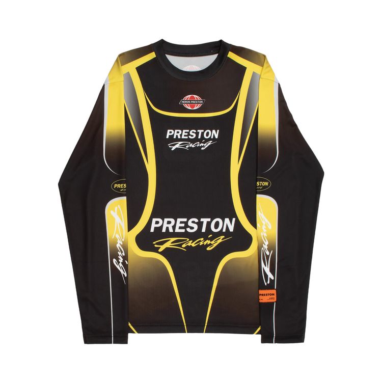 Buy Heron Preston Preston Racing Dry Fit Long-Sleeve Tee 'Black/Yellow ...