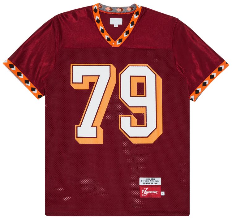 Buy Vintage Supreme Diamond Rib Football Top 'Red' - FW13KN16 RED | GOAT