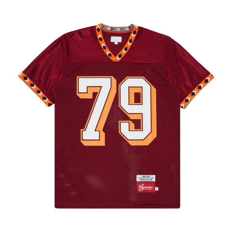 Buy Vintage Supreme Diamond Rib Football Top 'Red' - FW13KN16 RED | GOAT