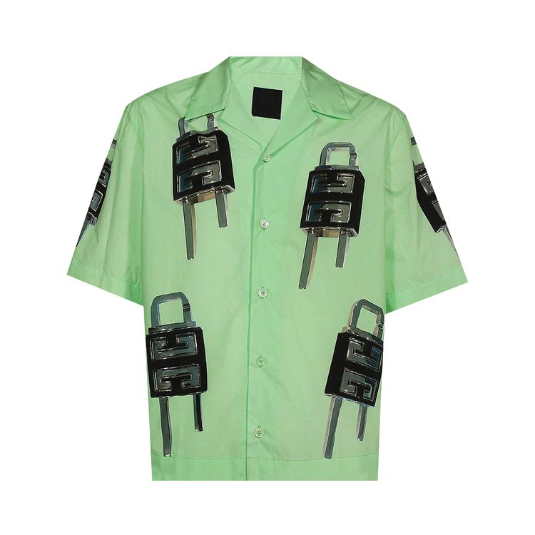 Buy Givenchy Short-Sleeve Boxy Fit Shirt With Hawaiian Collar 'Green ...